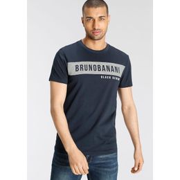 Bruno Banani Herren T-Shirt kurz&auml;rmelig, schmal geschnitten, Rundhalsausschnitt blau L (52/54)