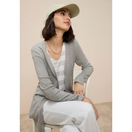 Tamaris Damen Strickjacke &raquo;mit Taschen, aus weicher Viskosemischung&laquo; perfekt f&uuml;r laue Sommerabende grau 32/34