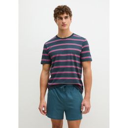Marc O'Polo Marc O'polo Herren Marc O'Polo Pyjamaoberteil &raquo;Mix N Match Cotton&laquo; mit Streifen, Rundhalsausschnitt und kurzen &Auml;rmeln M (50)