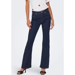 Only Damen Only Bootcut-Jeans &raquo;ONLWAUW LIFE HW FLARED RINSE DNM&laquo; mit Stretch blau XS (34), L&auml;nge 30