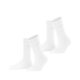 Esprit Damen Socken &raquo;Uni&laquo; 2 Paar, 2 Paar tlg. aus elastischem Material, atmungsaktiv, weich, hautfreundlich wei&szlig; 35-38