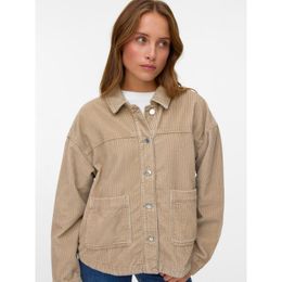 V&eacute;ro Moda Vero Moda Damen Cordjacke &raquo;VMJAMIE LS CORDUROY SHACKET MIX NOOS&laquo; Baumwolle silber S