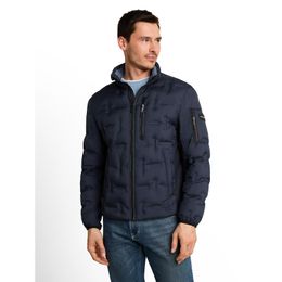 Tom Tailor Herren Tom Tailor Steppjacke ohne Kapuze mit Stehkragen udn Rei&szlig;verschluss blau S