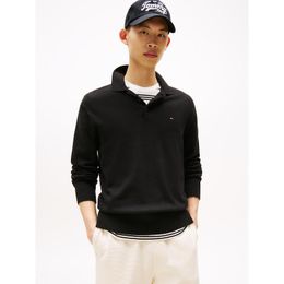 Tommy Jeans Herren Polokragenpullover &raquo;TJM SLIM ESSENTIAL POLO SWEATER&laquo; mit Logostickerei schwarz 4XL