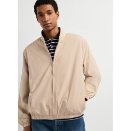 Pepe Jeans Herren Bomberjacke &raquo;BELVEDERE&laquo; mit Stehkragen, Aufn&auml;her beige S