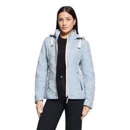 Gil Bret Damen Outdoorjacke mit Kapuze mit Strukturmuster blau 48