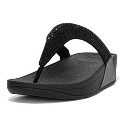 fitflop Damen Dianette &raquo;LULU CRYSTAL EMBELLISHED TOE-POST SANDALS - HOTFIX&laquo; Keilabsatz, Sommerschuh, Zehentrenner mit weichem Zehensteg 41