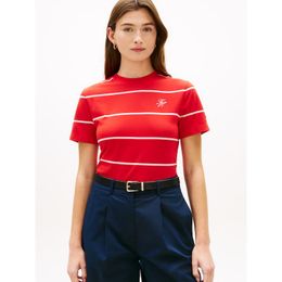 Tommy Hilfiger Damen Kurzarmshirt &raquo;TH SCRIPT REGULAR C-NECK SHORT SLEEVE TEE&laquo; rot M (40)