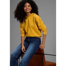 Laura Scott Damen Kapuzensweatshirt, mit Kapuze, figurumspielende Passform, mit Stickerei als Applikation 44/46