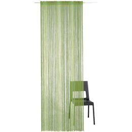 Weckbrodt-Gardinen Fadenvorhang &raquo;Rebecca&laquo; Multifunktionsband 1 Stk. tlg. Fadengardine, Insektenschutz, transparent, k&uuml;rzbar, Store gr&uuml;n Polyester 160cm, 