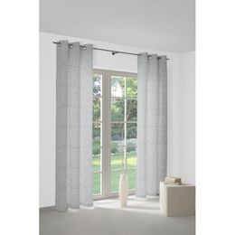 WIRTH Vorhang &raquo;Gospic&laquo; &Ouml;sen 1 Stk. tlg. blau Jacquard, Baumwolle, Polyester 145cm, &Ouml;sen, 132cm