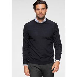 OLYMP Herren OLYMP Rundhalspullover &raquo;OLYMP Strick Casual&laquo; moderner Strickpullover blau M