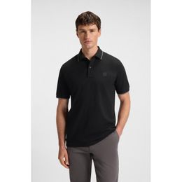 BOSS Orange Herren BOSS Orange Poloshirt &raquo;Passertip&laquo; mit BOSS Logo-Badge schwarz S