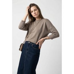 Saint Tropez Damen Rundhalspullover &raquo;A2561, MilaSZ R-Neck&laquo; Viskosemischung, Casual fit braun XXL