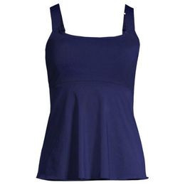LANDS' END Ausgestelltes Tankinitop mit U-Ausschnitt f&uuml;r Damen, Damen, size: regular, Blau, Elasthan/Polyester-Mischung/Nylon-Mischung, by Lands' End
