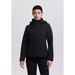 Icepeak Damen Softshelljacke &raquo;Icepeak BRENHAM&laquo; mit Kapuze Winddicht & Wasserabweisend & Atmungsaktiv schwarz 48