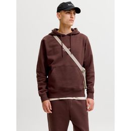 Jack & Jones Jack & Jones Herren Kapuzensweatshirt &raquo;JJESOHO SWEAT HOOD NOOS&laquo;, Baumwollmischung, relaxed fit braun M