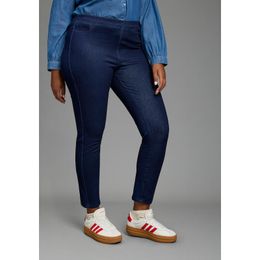 Laura Scott Curve Damen Laura Scott CURVE Jeansjeggings &raquo;Gro&szlig;e Gr&ouml;&szlig;en, im 4 Way Stretch, Quer- und L&auml;ngselastisch&laquo; mit Eingrifftaschen, Ges&auml;&szlig;taschen 