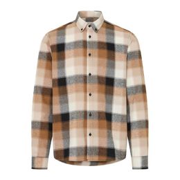 Blend Herren Langarmhemd &raquo;BHCODY SHIRT&laquo; Materialmix, regular fit braun S, N-Gr