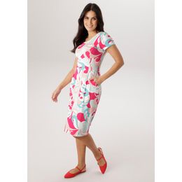 Aniston Selected Damen Aniston SELECTED Jerseykleid Eingrifftaschen mit zwei Eingriffstaschen bunt 38, N-Gr