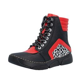 Rieker Damen Sneakerboots Schn&uuml;rboots, Schn&uuml;rstiefelette mit zus&auml;tzlichem Innenrei&szlig;verschluss 42