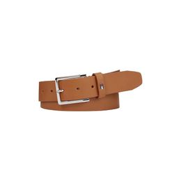 Tommy Hilfiger Herren Lederg&uuml;rtel &raquo;Oliver&laquo; mit Kontrast-Schnalle und Logoschlaufe braun 120