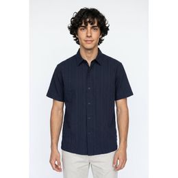 Jack & Jones Jack & Jones Herren Kurzarmhemd &raquo;JORRIVIERA TEXTURE SHIRT SS&laquo; mit Hemdkragen blau M, N-Gr
