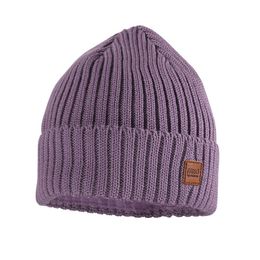 MaxiMo Jungen MaxiMo Strickm&uuml;tze Wolle, gef&uuml;ttert, breiter Umschlag lila 49