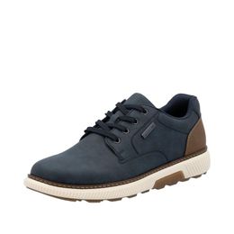 Rieker Herren Sneaker Halbschuh, Schn&uuml;rschuh, Casual Sneaker mit weichem Schaftrand, TEX blau 43