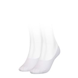 Tommy Hilfiger Damen F&uuml;&szlig;linge &raquo;TH WOMEN FOOTIE 2P&laquo; Packung, 2 Paar, 2 Paar tlg. mit Logostickerei wei&szlig; 35-38