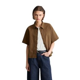 Marc O'Polo Marc O'polo Denim Damen Marc O'Polo DENIM Kurzarmbluse &raquo;relaxed aus Leinen-Baumwolle-Mix&laquo; braun XS