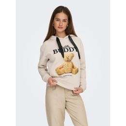 Only Damen Only Kapuzensweatshirt &raquo;ONLRICKY L/S HOOD BOX SWT&laquo; beige M