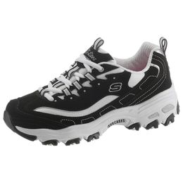 Skechers Damen Sneaker &raquo;D ́Lites - Biggest Fan&laquo; Freizeitschuh, Halbschuh, Schn&uuml;rschuh im trendigen Chunky-Style schwarz-wei&szlig; 36