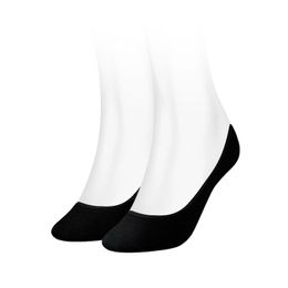 Tommy Hilfiger Damen F&uuml;&szlig;linge &raquo;TH WOMEN FOOTIE INVISIBLE 2P&laquo; 2 Paar, 2 Stk. tlg. mit flacher Zehennaht schwarz 39-42