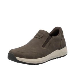 Rieker Herren Slipper Schlupfschuh, Halbschuh, Slip-on Sneaker mit Ziern&auml;hte braun 43