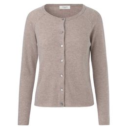 rosemunde Damen rosemunde Strickjacke &raquo;Laica cardigan mit Wolle und Kaschmir&laquo; mit Rundhalsausschnitt, Woll-Kaschmir-Mix beige XXL