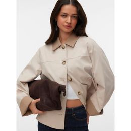 V&eacute;ro Moda Vero Moda Damen Kurzjacke &raquo;VMCHELSEAPOPPY SHORT JACKET NOOS&laquo; Kunstfaser beige M