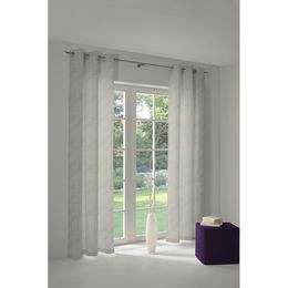 Adam Vorhang &raquo;Argentinian Criolla Light&laquo; &Ouml;sen 1 Stk. tlg. aus 100% Bio-Baumwolle grau Jacquard, Baumwolle (Bio-Baumwolle) 145cm, &Ouml;sen, 145cm