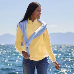 LANDS' END Anyweather Fleece-Pullover mit Rei&szlig;verschluss f&uuml;r Damen in Plus-Gr&ouml;&szlig;e, Damen, size: plus, Gelb, Polyester, by Lands' End