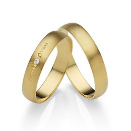 Firetti Unisex Trauring &raquo;Schmuck Geschenk Gold 375 Hochzeit Ehering "LIEBE"&laquo; Made in Germany, wahlweise mit oder ohne Brillant gold 50, 0,01 SI = 
