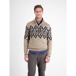 Lerros Herren Lerros Troyer mit Norweger-Muster beige 3XL