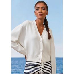 French Connection Damen Strickjacke Loungejacke mit Knopfleiste und &uuml;berschnittenen Schultern, Loungewear 44/46
