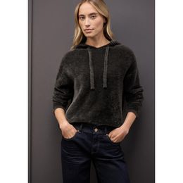 Street One Damen Street One Kapuzenpullover aus softer Federgarn-Qualit&auml;t schwarz 40