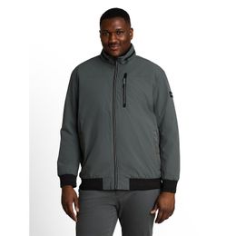 Tom Tailor Plus Herren Tom Tailor PLUS Blouson mit Kapuze mit Stehkragen und Rei&szlig;verschluss / Gro&szlig;e Gr&ouml;&szlig;en 3XL