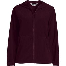 LANDS' END Anyweather Fleece-Jacke mit Kapuze f&uuml;r Damen, Damen, size: regular, Rot, Polyester, by Lands' End