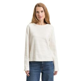 Tom Tailor Damen Tom Tailor Strickpullover mit Struktur Muster wei&szlig; XS