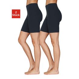 Vivance Active By Lascana Damen Vivance Active by Lascana Radlerhose mit Gummibund, Loungewear blau 32/34, N-Gr