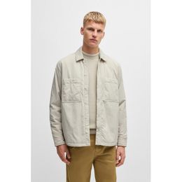 BOSS Orange Herren BOSS Orange Langarmhemd mit gro&szlig;en Brusttaschen beige L (41/42), N-Gr