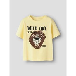 name it Jungen T-Shirt &raquo;NMMHARLY SS NREG TOP BOX&laquo; Baumwollmischung, regular fit gelb 110