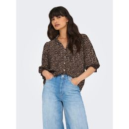 Only Damen Only Kurzarmbluse &raquo;ONLRAYA 3/4 SHIRT WVN NOOS&laquo; Viskose, regular fit silber XS